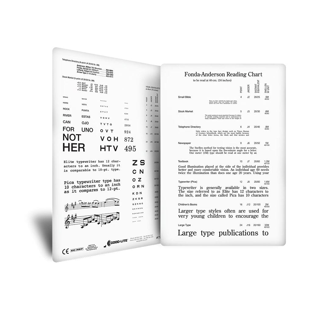 Card(Reading): Fonda-Anderson Near Vision Reading Card (16"/40cm ...