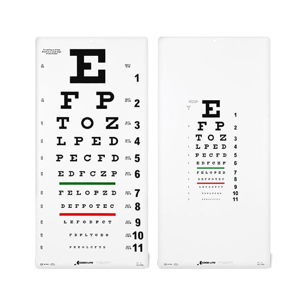 10 and 20 FT (3 and 6 M) Snellen Chart | Good-Lite – Good-Lite Co