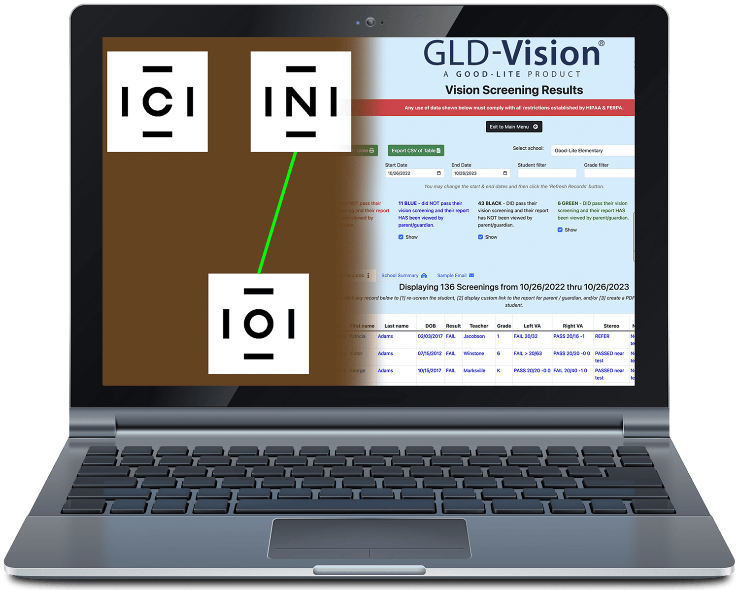 GLD-Vision Online Vision Screening Portal - 100 Screenings