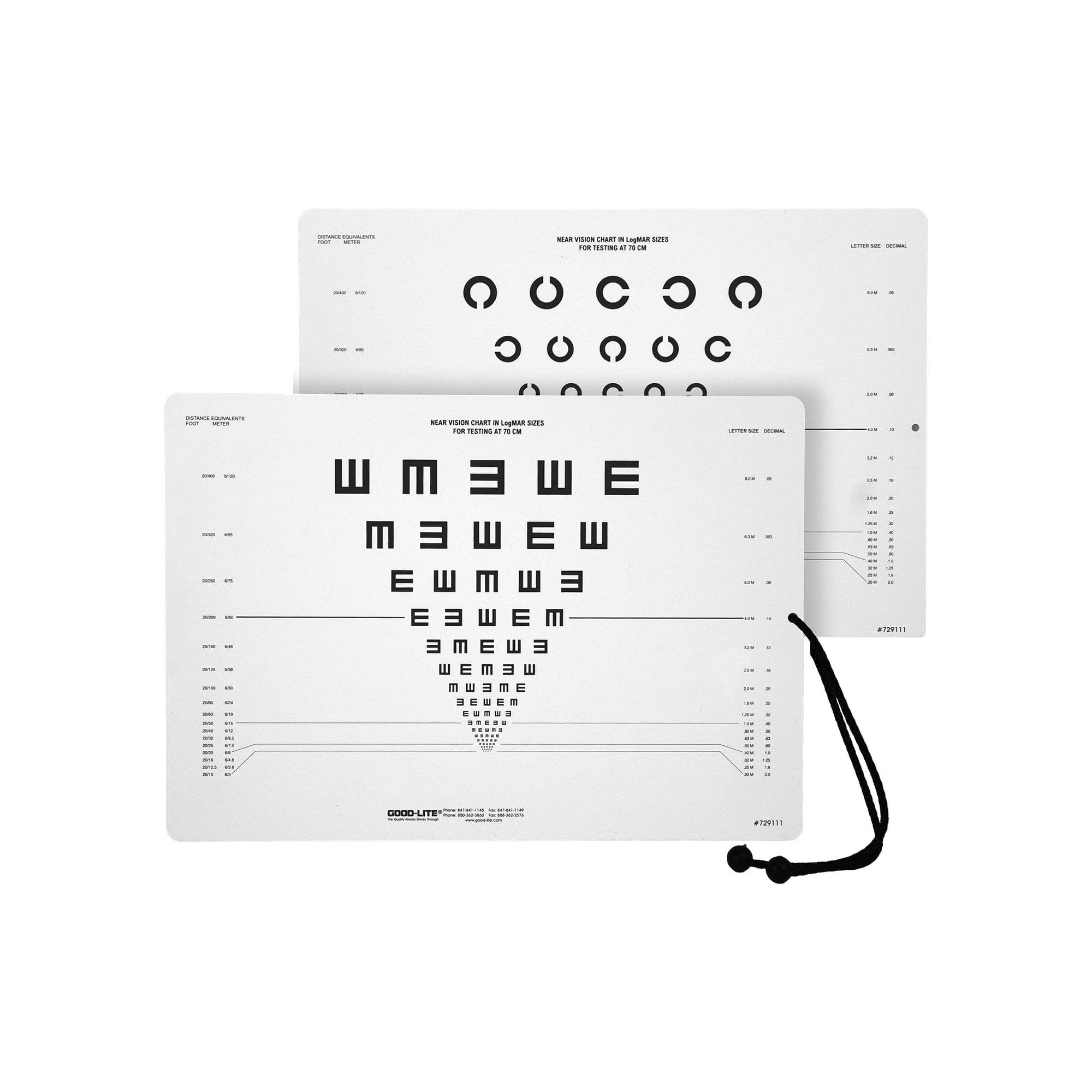 Card(Intermediate): Landolt "C" and Tumbling E with Cord (27.5"/70cm ...