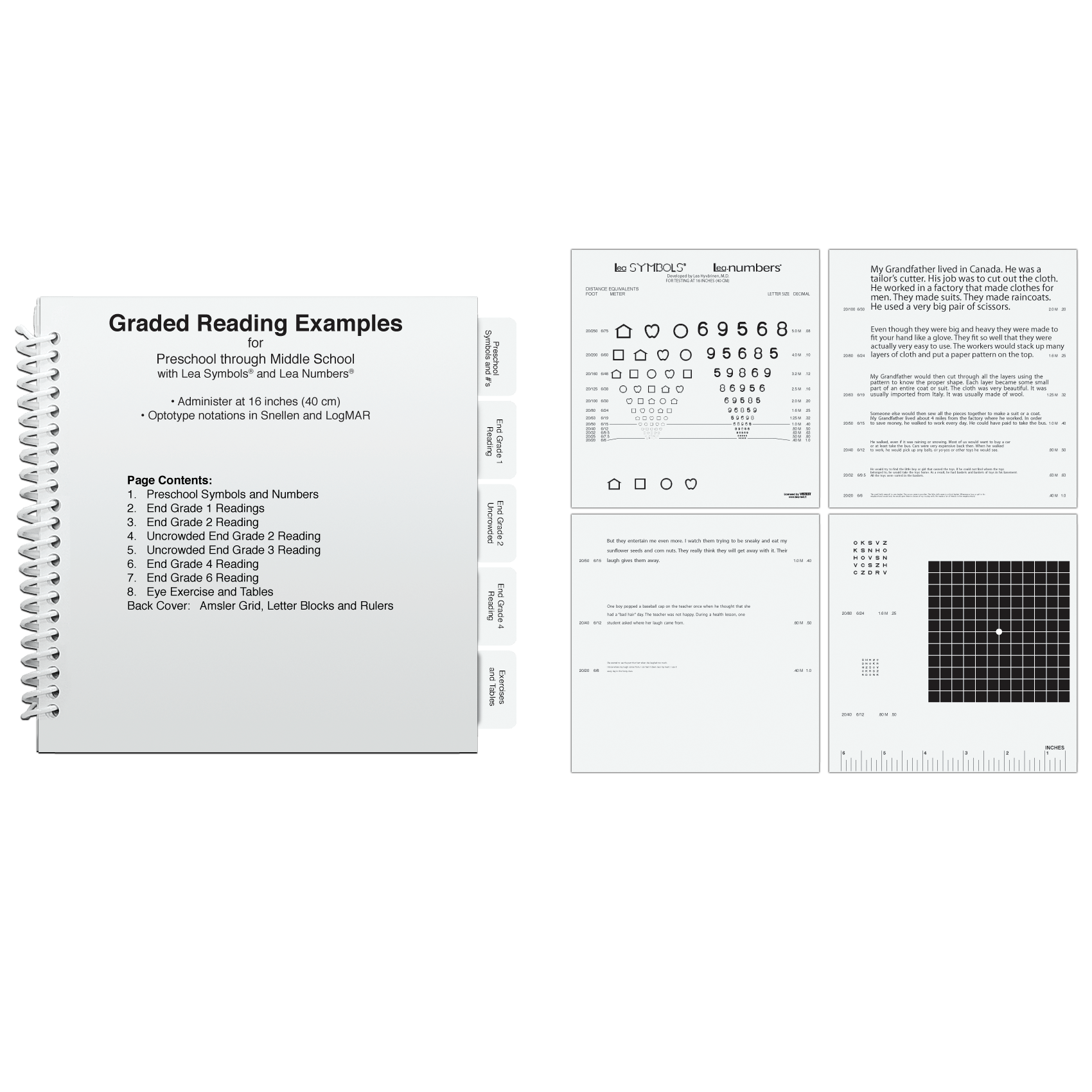 Graded Near Vision Reading Book