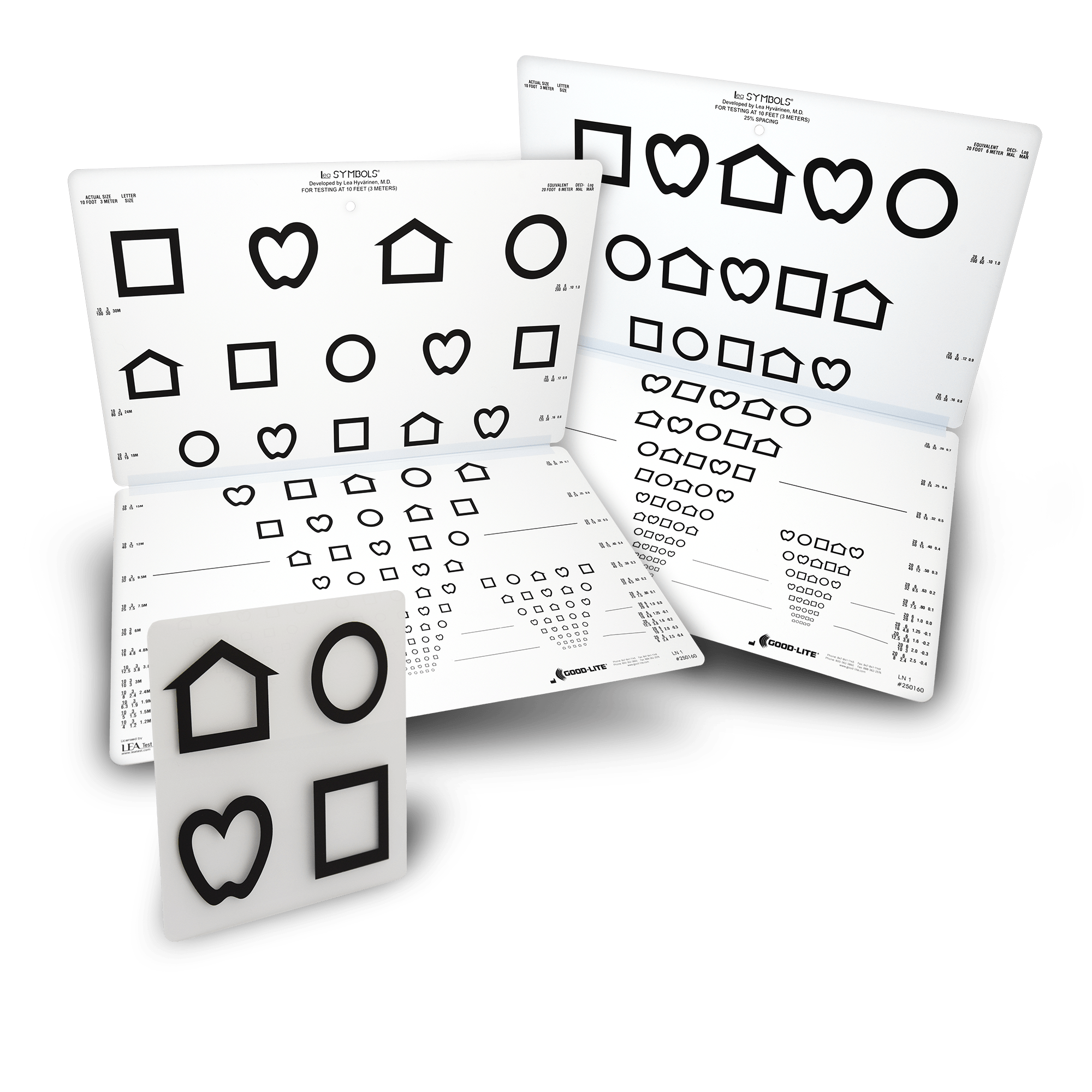 Gráfico plegable LEA SYMBOLS ® de 15 líneas con 25% y 100% de espaciad