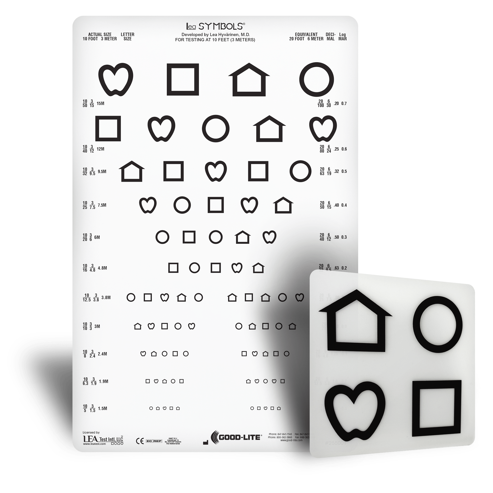 LEA SYMBOLS® Linear Spaced Chart