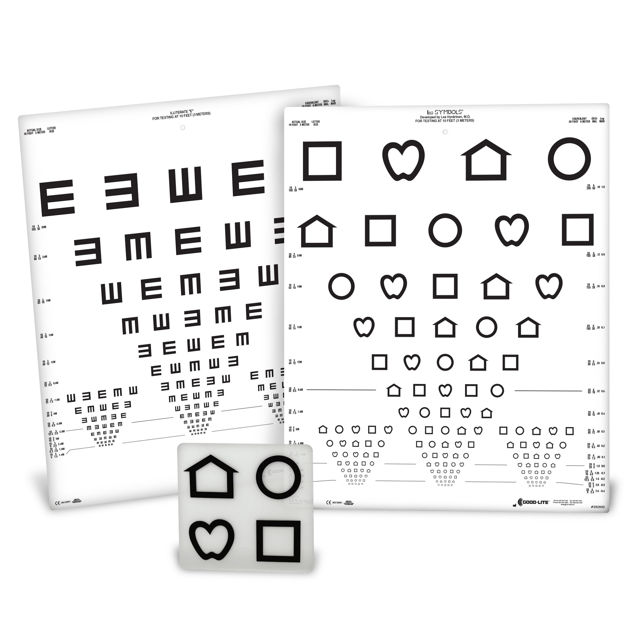 LEA SYMBOLS® & Tumbling E Chart Set