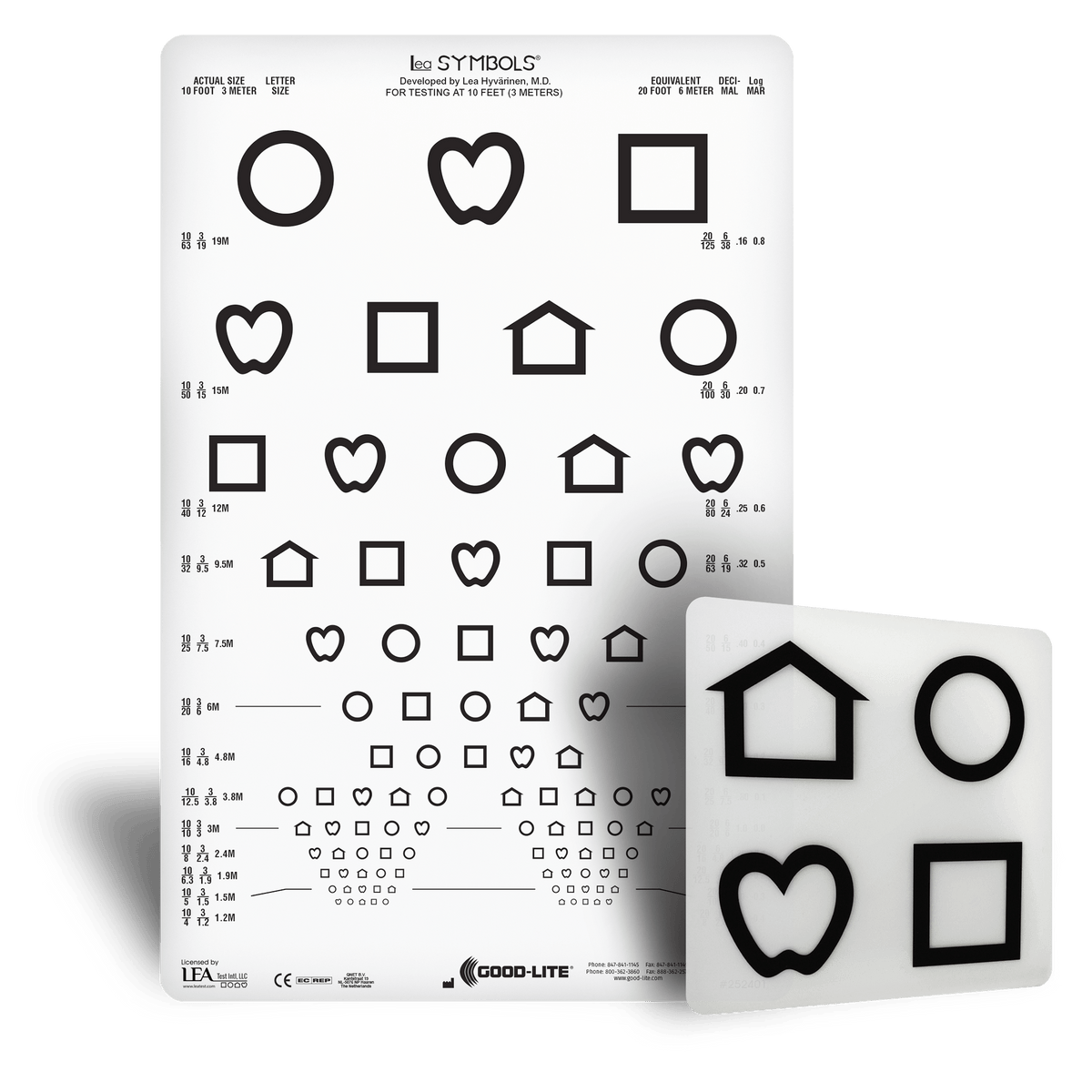 LEA SYMBOLS® Translucent Distance Chart for 3 Meters