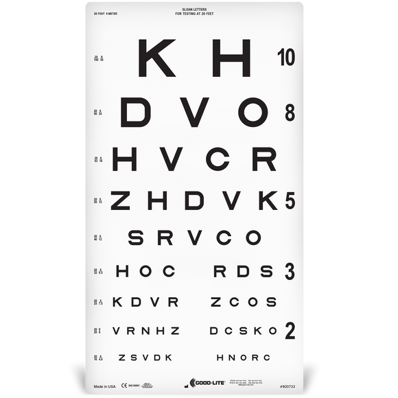 Sloan Letter Linear-spaced Distance Chart – Good-Lite