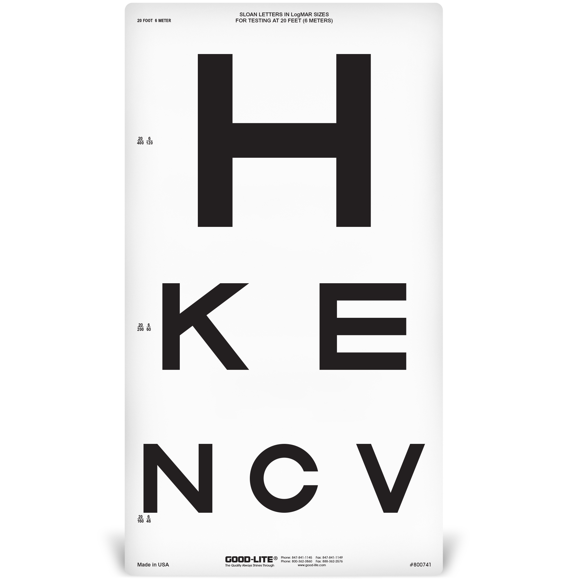 Sloan Letter Low Vision Chart